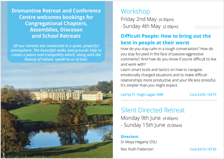 DROMANTINE RETREAT AND CONFERENCE CENTRE – 2025 PROGRAMME | Society of ...